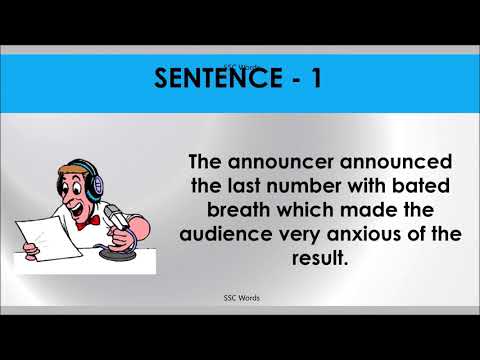 BATED BREATH Idiom 1468 # Meaning and five sentences # SSC Words