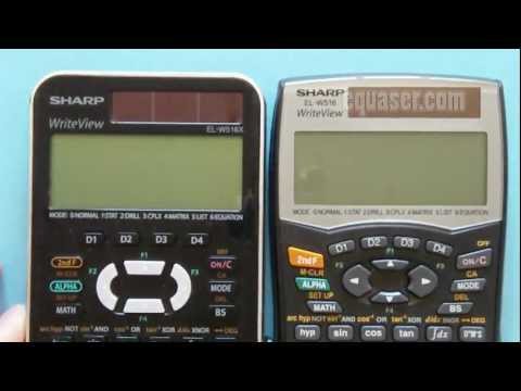 Sharp EL-w516 EL-W516X EL-W516XBSL calculator solve system of equations