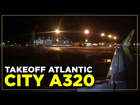 Takeoff From Atlantic City International Airport (ACY) | Spirit Airlines (4K) (60FPS)
