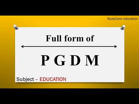 PGDM ka full form | Full form of in English | Subject - EDUCATION