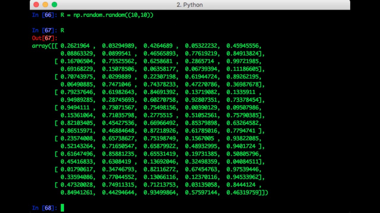 The Numpy Stack in Python - Lecture 7: Generating Numbers