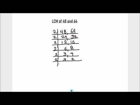 How to Find LCM of 48 and 64 / How to Find LCM / Finding LCM of 48 and 64 by Prime factorization