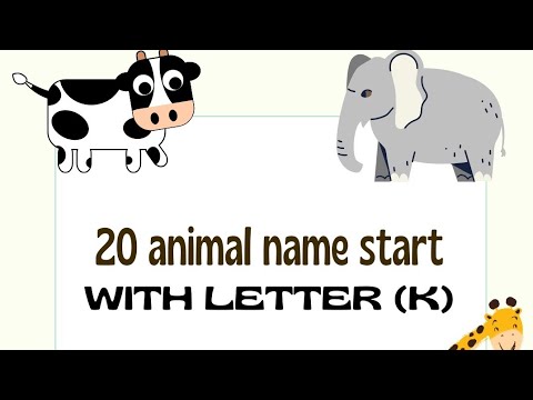 20 animals names start with letter K