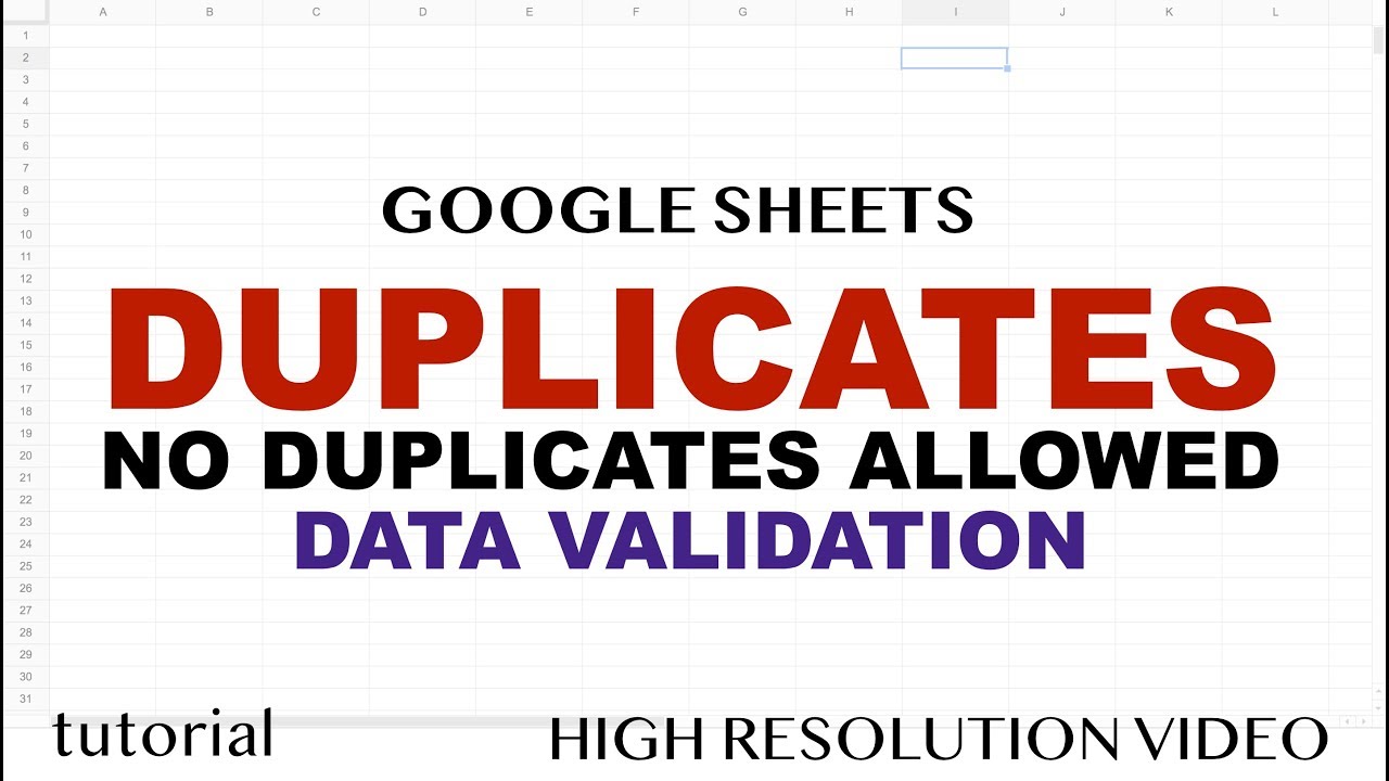 Google Sheets - Data Validation for No Duplicates, Excel Compatible