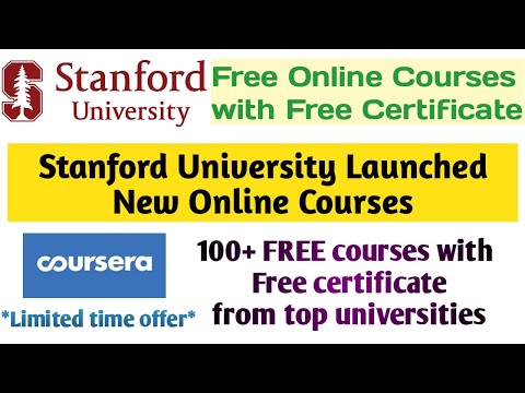 Stanford university free online certificate courses | Coursera free courses with free certificate