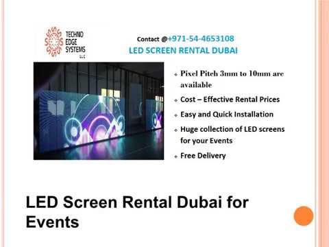 LED Screen Rental Dubai - Techno Edge Systems L.L.C