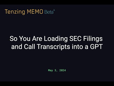 So You Are Processing SEC Filings and Expert Transcripts with AI