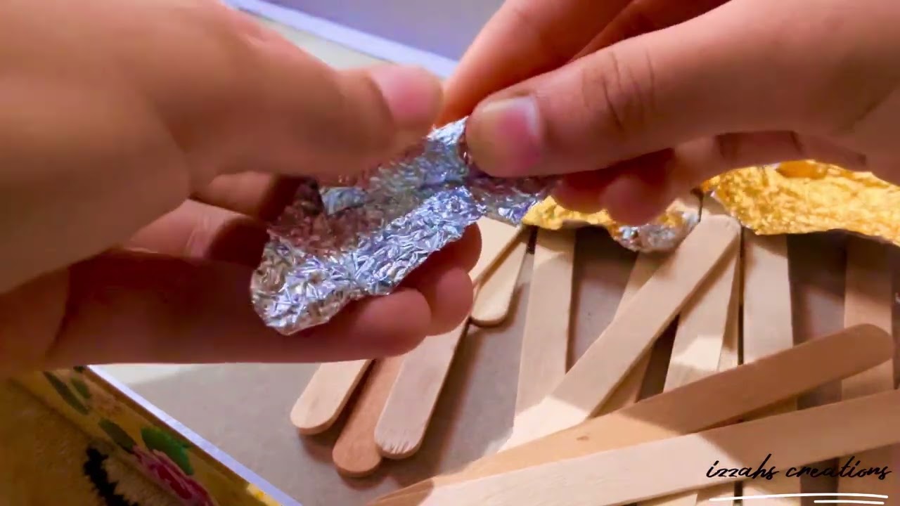DIY craft # waste materials into a craft#izzah‘s creations#🎀#
