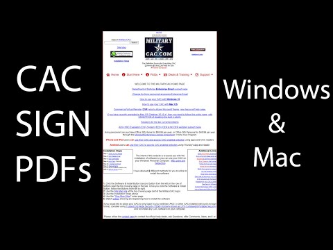 DOD CAC Signing PDF Windows & Mac