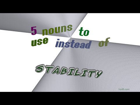 stability - 5 nouns synonym of stability (sentence examples)