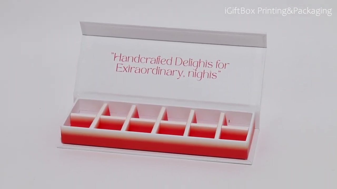 Magnetic Chocolate Gift Box with Divided Insert