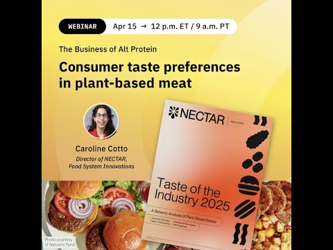 The Business of Alt Protein: Consumer taste preferences in plant based meat