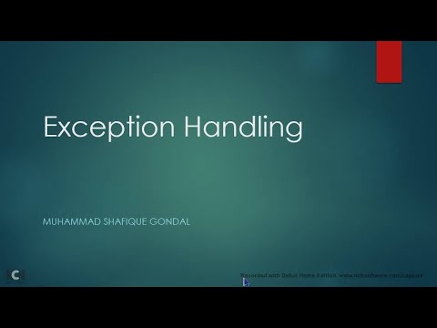 Exception Handling in Java |Urdu
