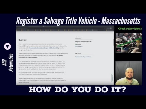 Register a Salvage Title Car in Massachusetts