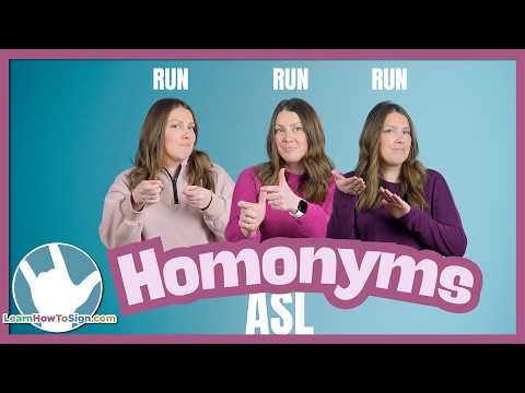 ASL Signs for English Homonyms | Common Words Signed Differently