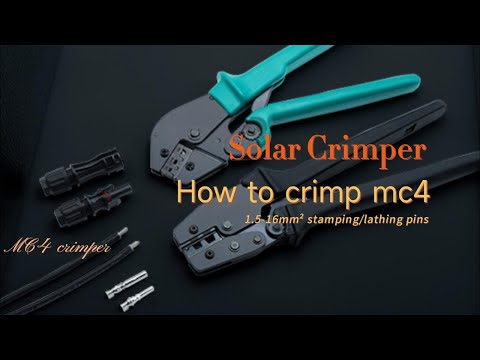 How to crimp mc4 connectors