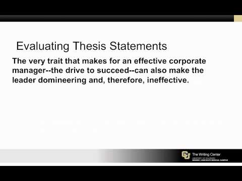 Arguments & Thesis Statements Workshop Part 3