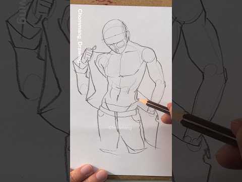 Sketching man's body ✍️