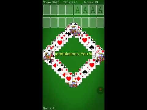 Solving game FreeCell solitaire No 2, solitaire card games free, how to play solitaire, Android ...