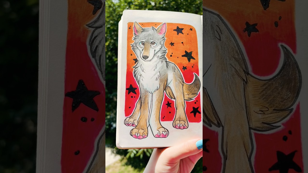 Let’s Draw a Wolf! #animalart #wolf #wolfdrawing #sketchbook #cartoonart