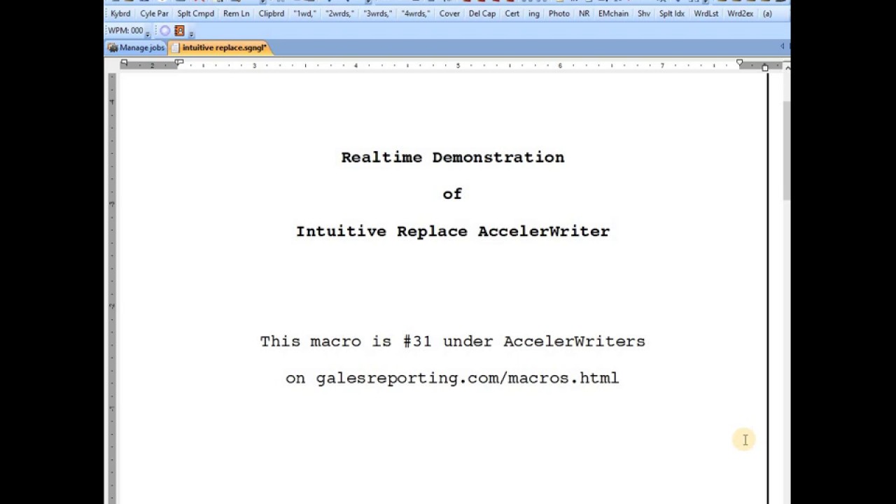 Intuitive Replace AccelerWriter