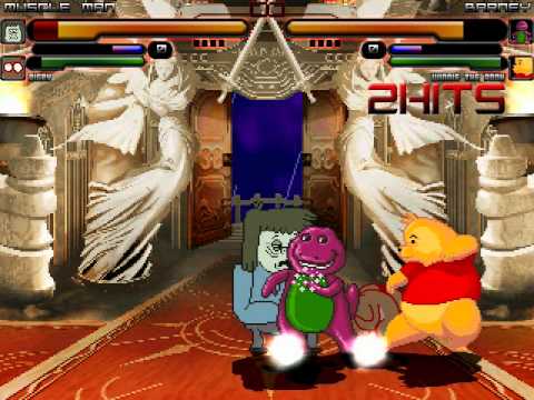 SM100 MUGEN- Muscle Man&Rigby VS Barney&Winnie the Pooh