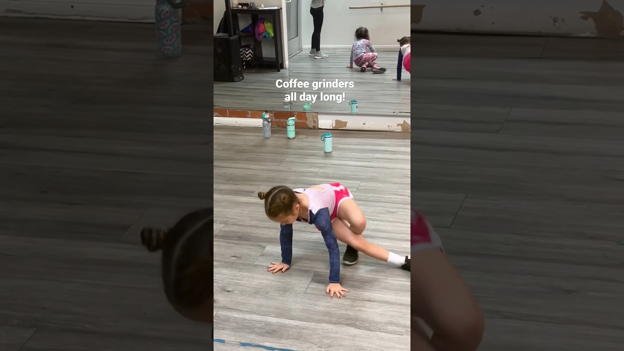 Little Girl does Break Dancing Coffee Grinders FOREVER! #shorts