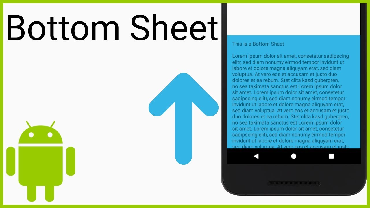Persistent Bottom Sheet - Android Studio Tutorial