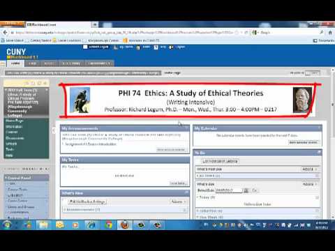 How to get to a Legum Kingsborough Course on Blackboard