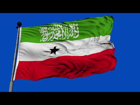 🚩Somaliland Flag Waving | GREEN SCREEN & CHROMA MATTE🚩