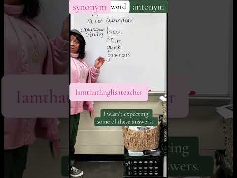 Synonym and antonyms - let’s expand our vocabulary
