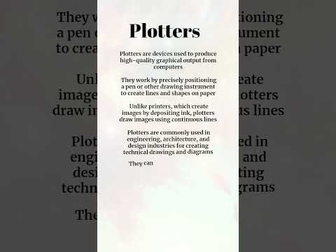 What is Plotters | Computer basic knowledge #computerknowledge #computerscience #plotters