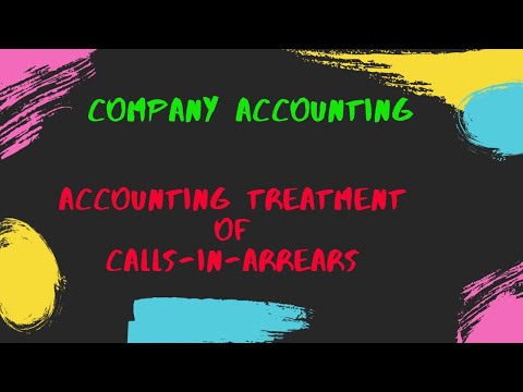 ACCOUNTING TREATMENT OF CALLS-IN-ARREARS