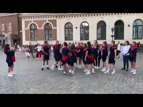 Sweet Caroline for the Luxembourg Women's National Soccer Team - Zeb South live from Riga, Latvia
