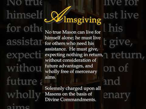 Almsgiving - Masonic Dictionary #shorts