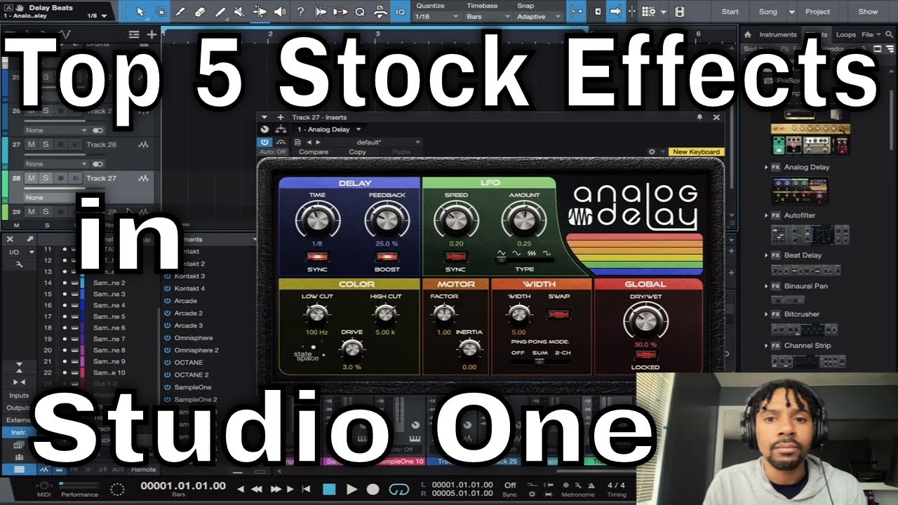 Top 5 Studio One Stock Effect Plugins