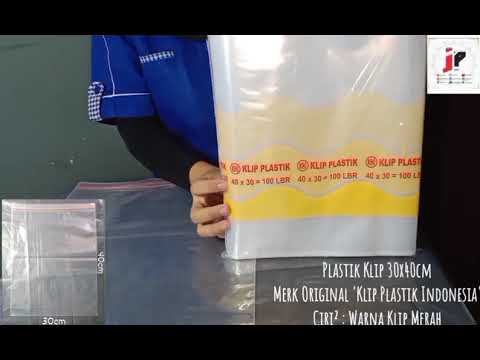 Plastik klip 30x40, merek Original Klip Indonesia.