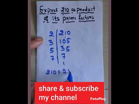 #how to find out prime factors #example of 210 #maths #shorts #shortsvideo