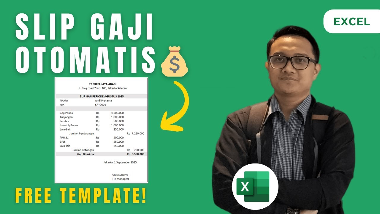 Automatic Payslips in Excel! 1 Click, 4 printable A4 payslips (Free Template)