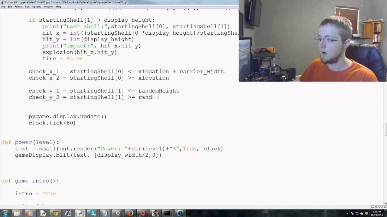 Pygame (Python Game Development) Tutorial - 72 - Hitting Barrier