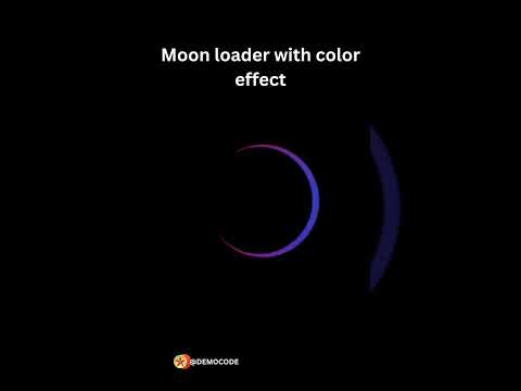 CSS Moon loader with color effect | Demo Coding