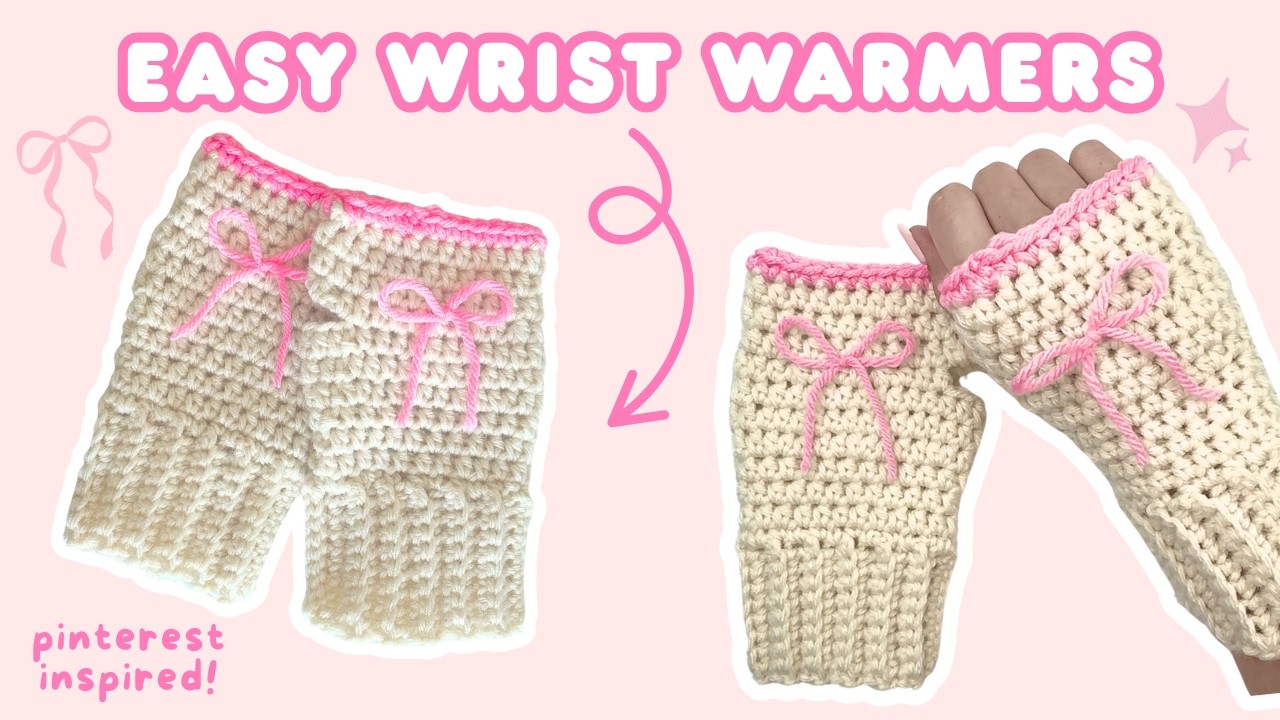 easy crochet wrist warmers ★ beginner friendly crochet fingerless gloves | how to crochet