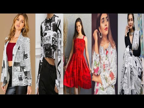 latest newspaper printed dress designs|| newspaper printed dress styling ideas