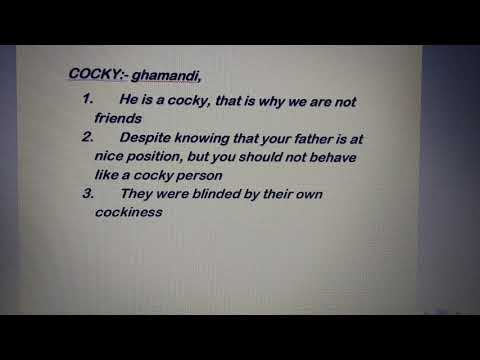 cocky [ meaning]