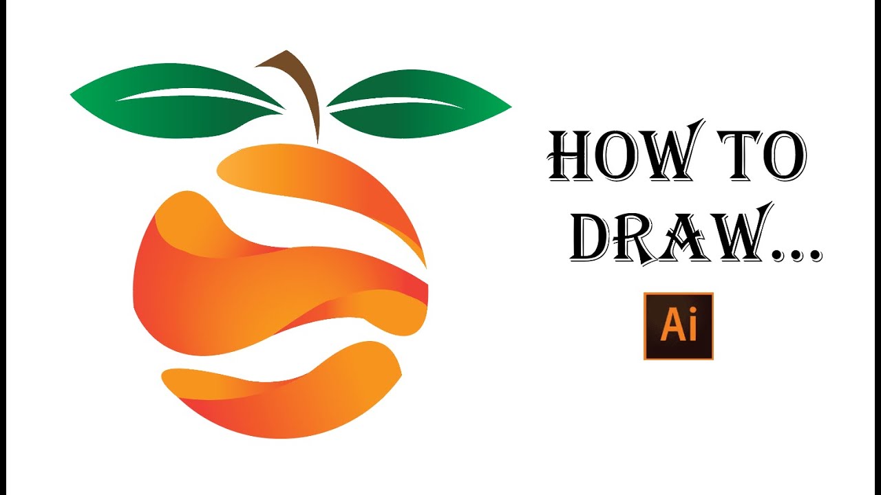 How to draw an Orange Logo | Adobe illustrator | Tutorial