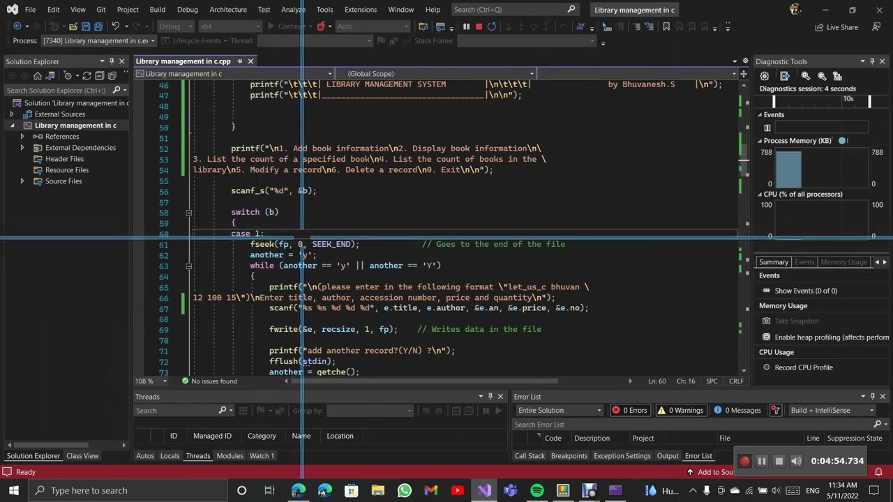 How to develop Library Management system using C Programming | SIMPLE C PROGRAM | SIMPLE C PROJECT