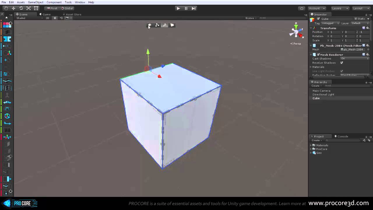 ProBuilder GUI Overview - v2.5
