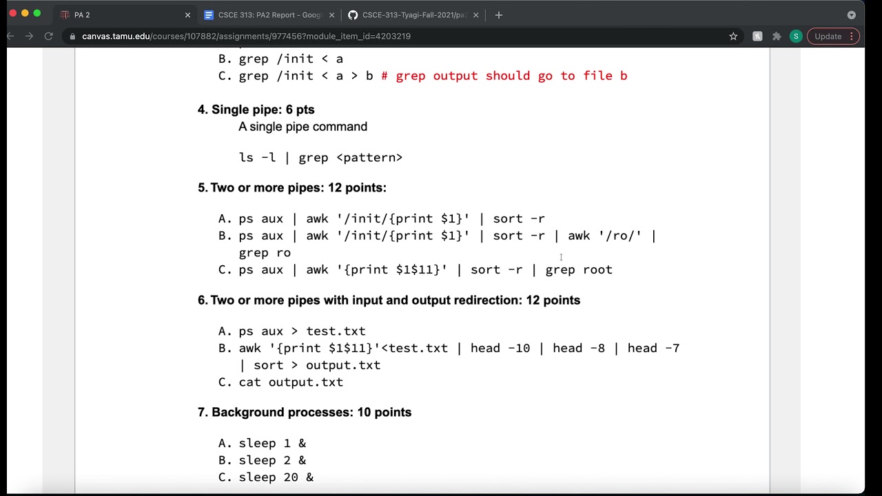CSCE 313: PA 2 Demo