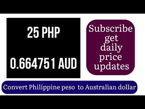Australian Dollar to Philippine Peso Money Exchange Rate 8 August 2024
