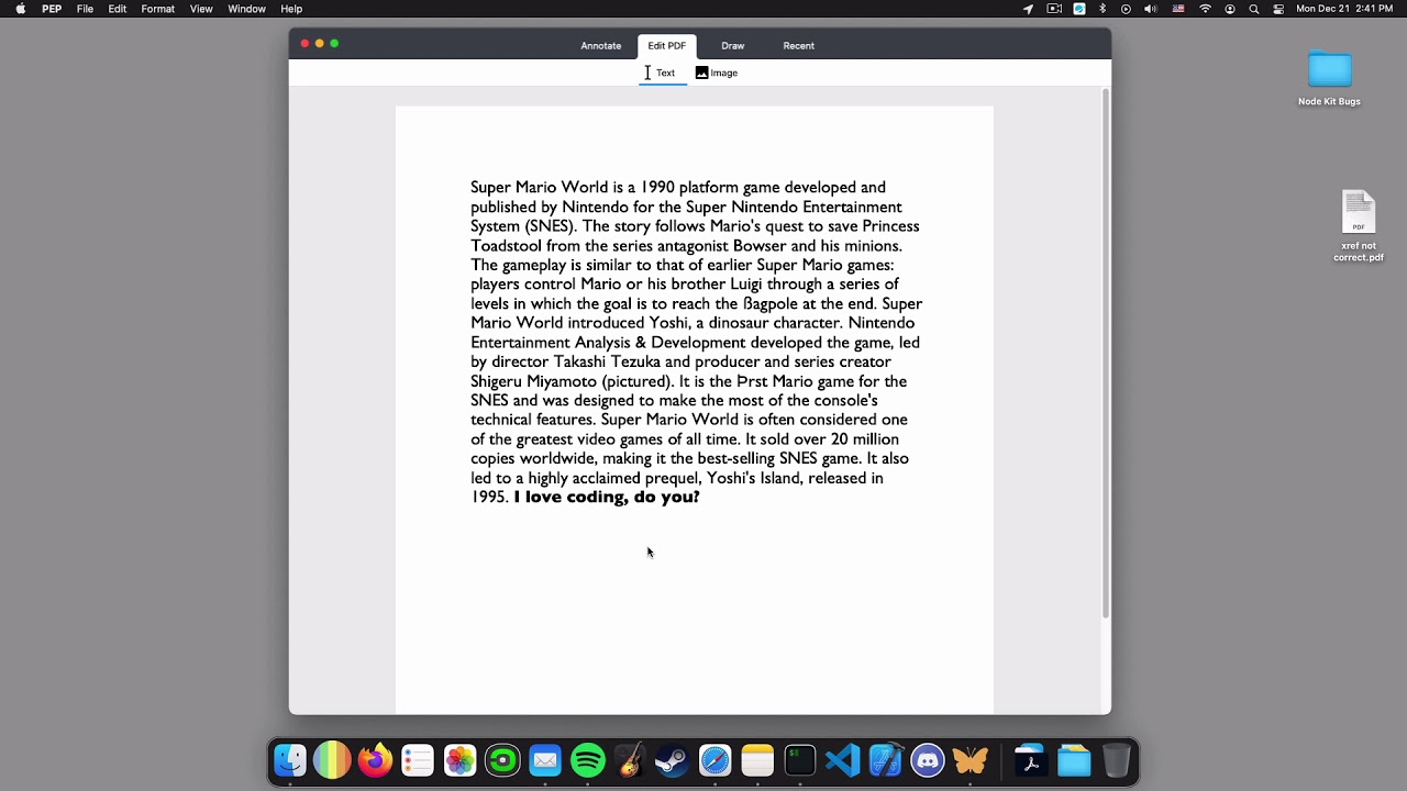 PEP v0.18 alpha (Free & Open source PDF editor for Mac)